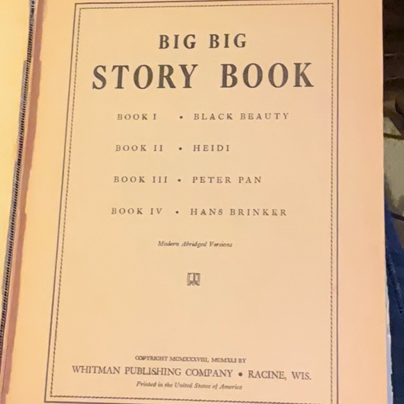 Other | Big Big Story Book Black Beauty Heidi Peter Pan Hans Brinker ...